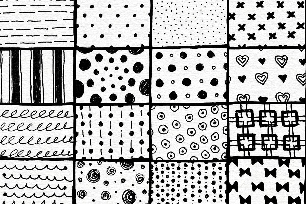 64 texturas para dibujar a mano - Balsa de tinta