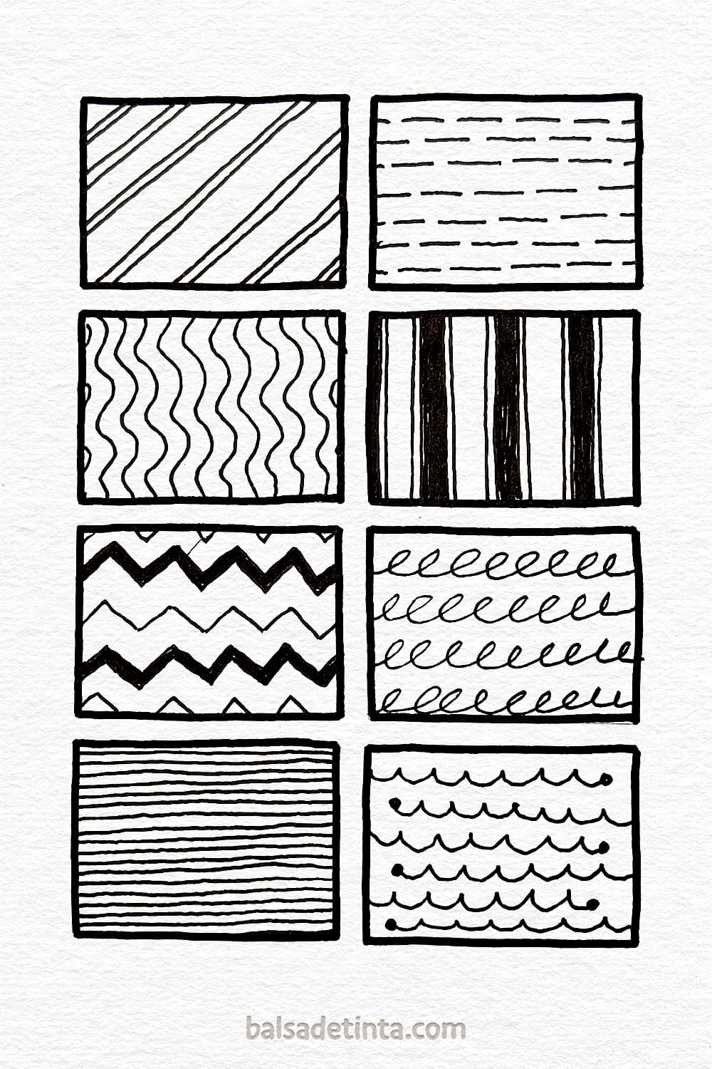 64 easy patterns to draw by hand - Balsa de tinta